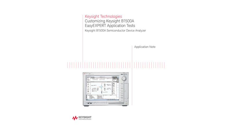 EasyEXPERT group+ 器件表征软件 | Keysight